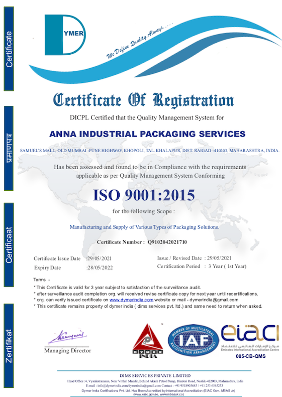 Anna Industrial Packaging Services, Khopoli - Manufacturer of ...